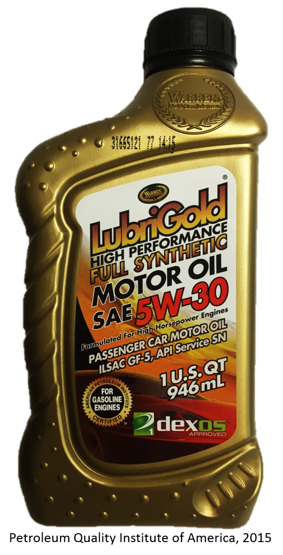 LubriGold5W30FrontFinished | The Petroleum Quality Institute of America